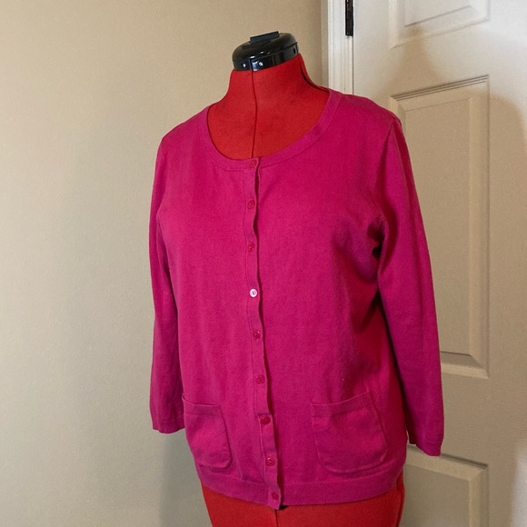Talbots | Sweaters | Fuchsia Cardigan | Poshmark